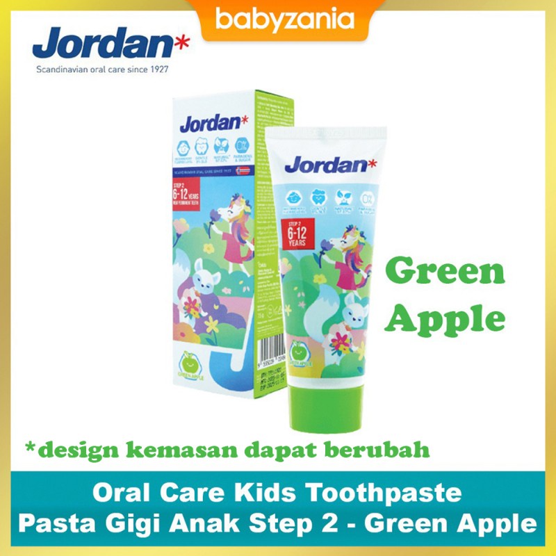 Jual Jordan Oral Care Kids Toothpaste Pasta Gigi Anak Step 2 - Green ...