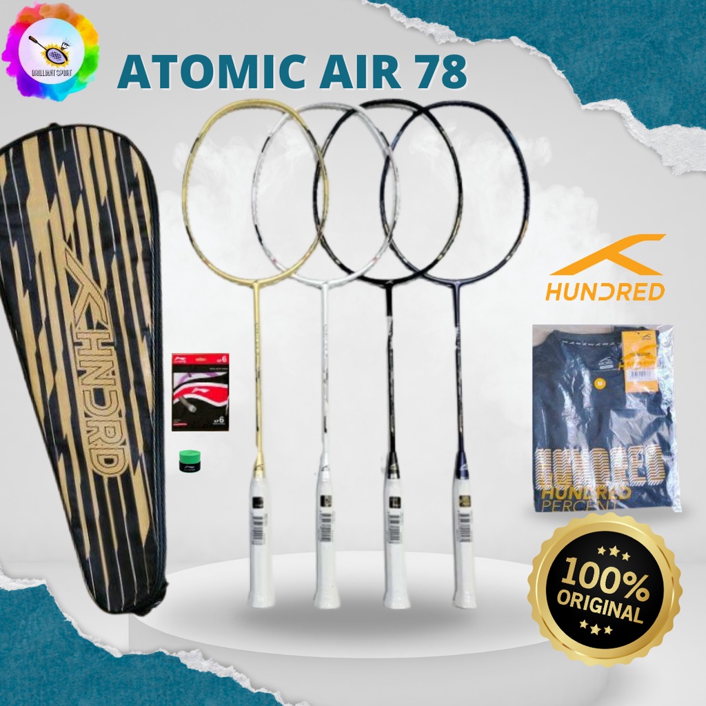 Jual RAKET BADMINTON HUNDRED HNDRD ATOMIC AIR 78 ORIGINAL 100% | Shopee ...