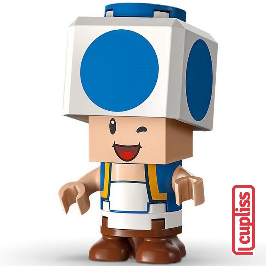 Jual PART OUT LEGO MAR0144 Blue Toad Winking Super Mario Minifigure ...