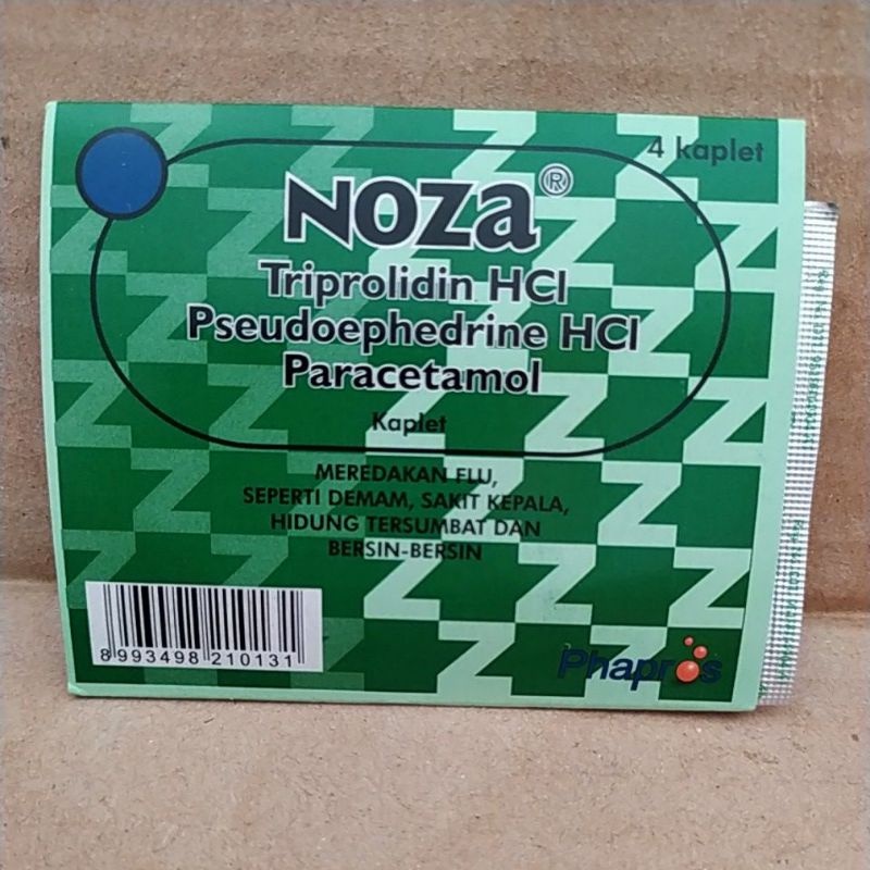 Jual NOZA 4 KAPLET/ Obat Flu/ Alergi /Hidung Tersumbat/ Demam dan sakit ...