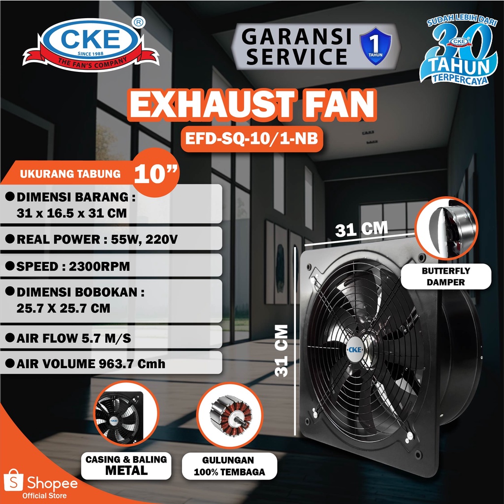 Jual Exhaust Fan Dinding 10 Inch Booster Fan Duct Fan Wall Duct Exhaust ...