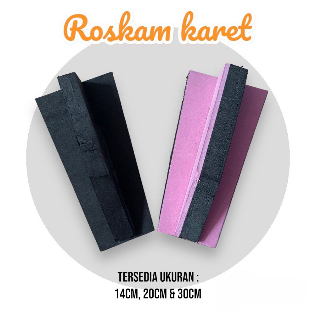 Jual Roskam karet spon uk 14cm penghalus acian raskam penggosok acian ...