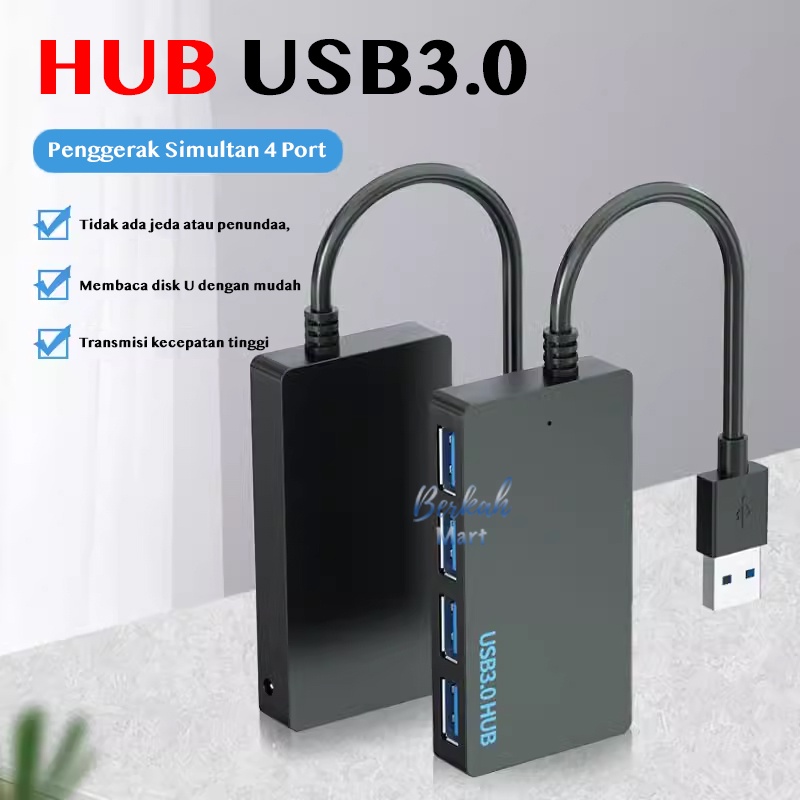 Jual 4 Port USB 3.0 HUB Super Speed 5 Gbps Multi USB Dengan Lampu LED ...