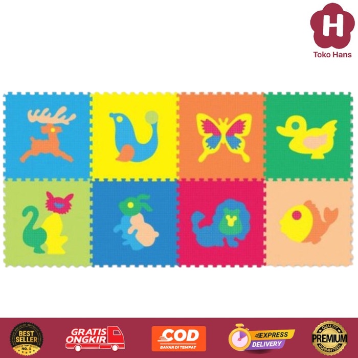 Jual karpet evamat bergambar 30x30 Puzzle lantai angka abjad gambar ...