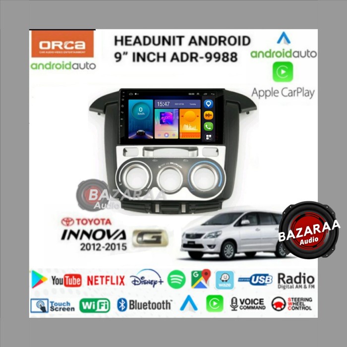 Jual Head Unit Android ORCA 9 Inch INNOVA Tipe G 2012 - 2015 New ...