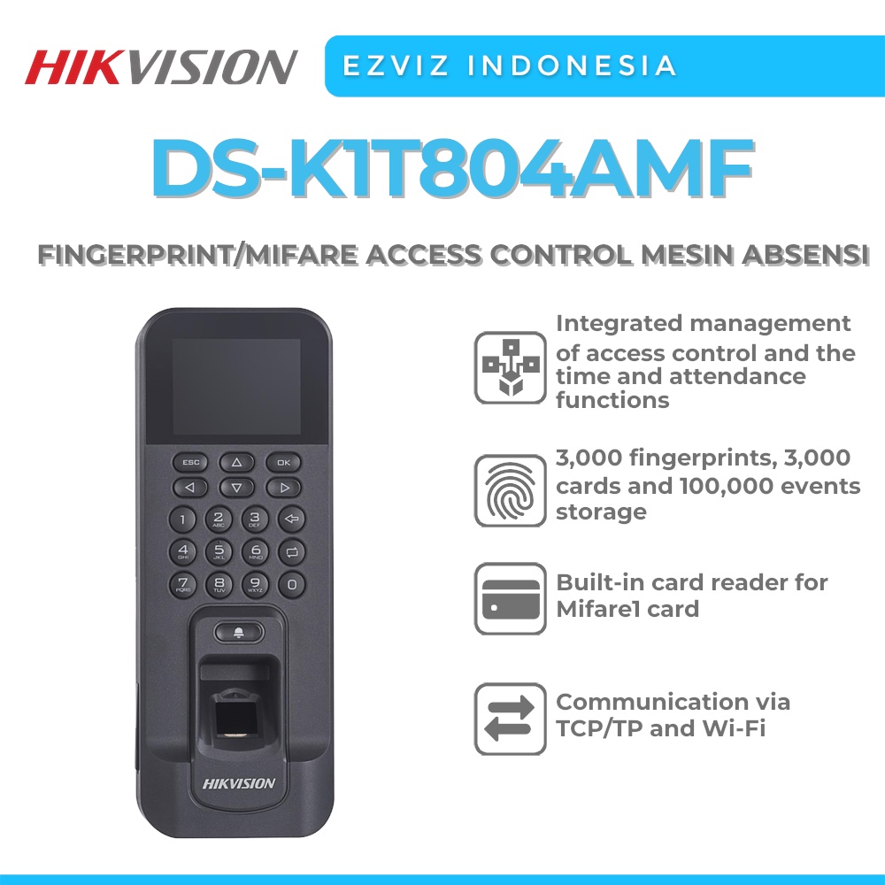 Jual HIKVISION DS-K1T804AMF FINGERPRINT/MIFARE ACCESS CONTROL MESIN ... Jual HIKVISION DS-K1T804AMF FINGERPRINT/MIFARE ACCESS CONTROL MESIN ...