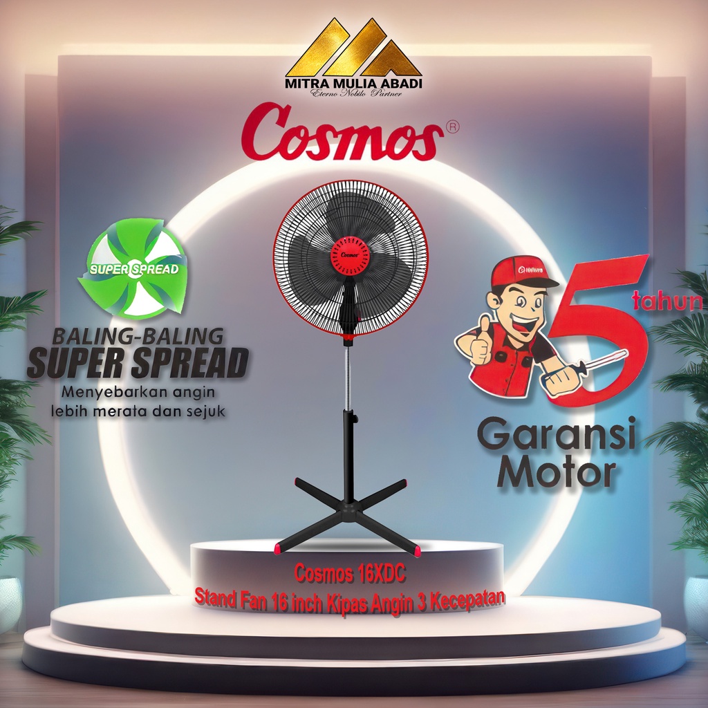 Jual Kipas Angin Cosmos Stand Fan 16-XDC 16 inch Kaki Silang | Shopee ...