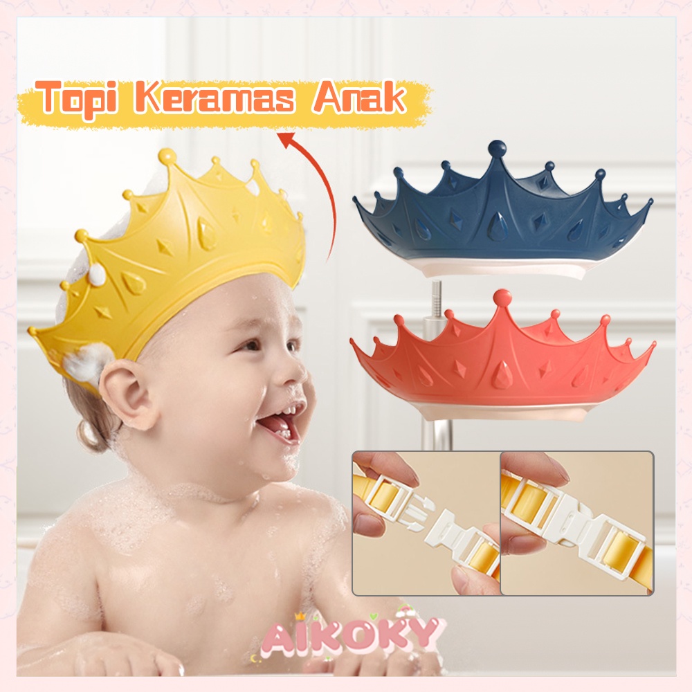 Jual AIKOKY Topi Mandi Mahkota Pelindung Anak / Topi Keramas Bayi ...