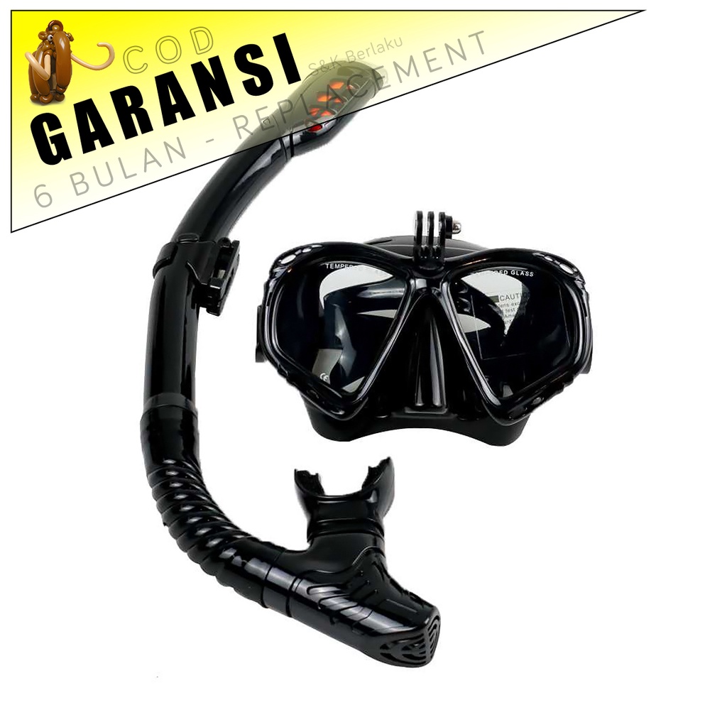 Jual TaffSPORT Kacamata Selam Scuba Diving Snorkeling GoPro Mount Kaca ...