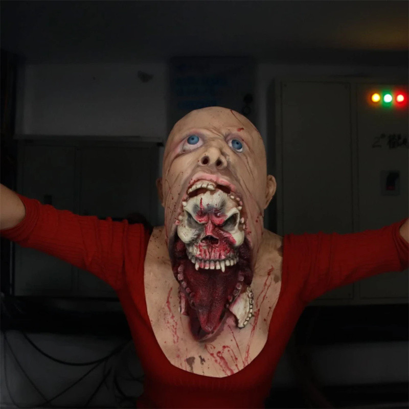 Jual Horror Charlie Zombie Latex Mask Creepy Parasite Costume ...