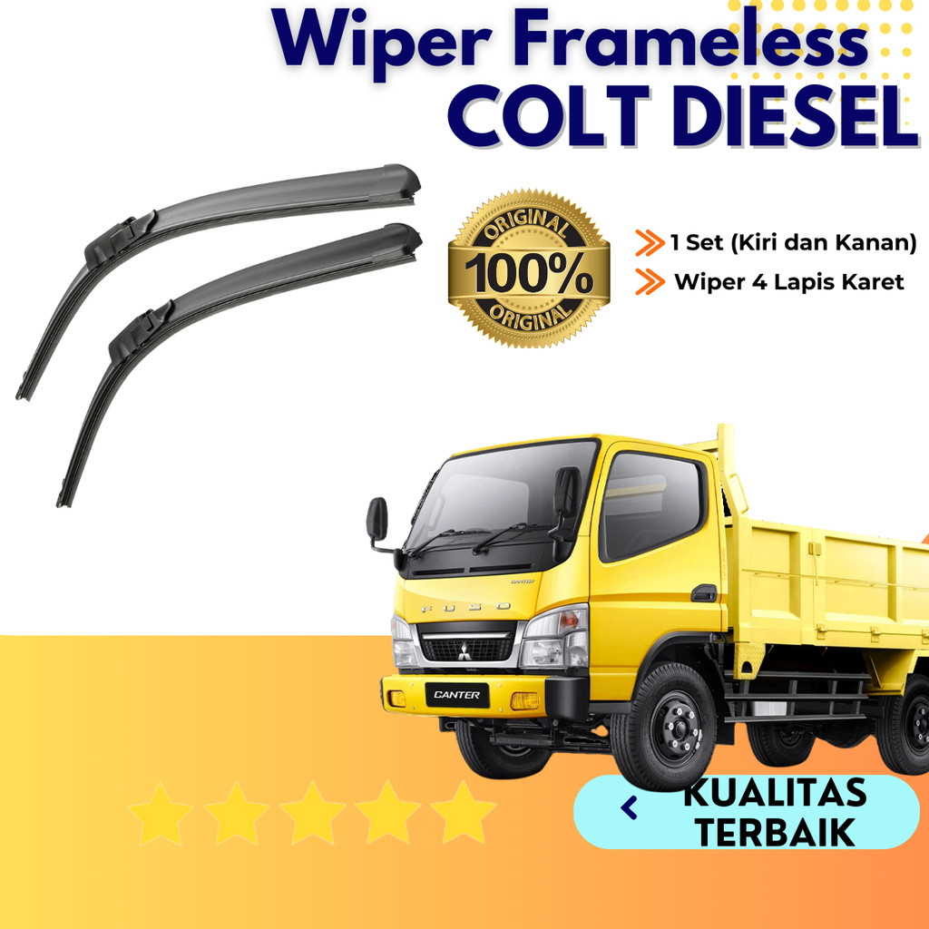 Jual Wiper Truk Frameless Mitsubishi Colt Diesel Canter / Karet Wiper ...