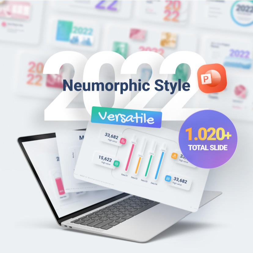 Jual Versatile Neumorphic Premium PowerPoint Presentation Template | Shopee Indonesia