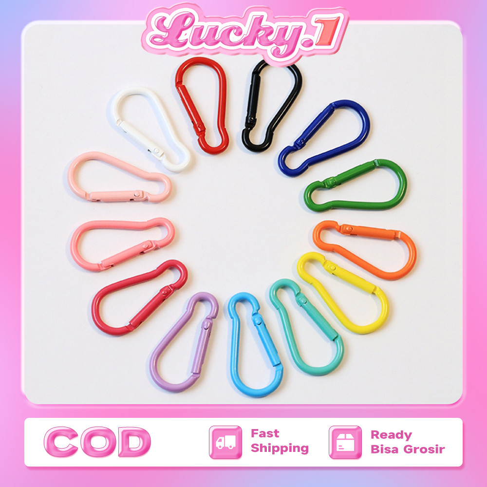 Jual Ready Stock 10pcs Klip Kait Besi Model Labu Gantungan Kunci Model ...