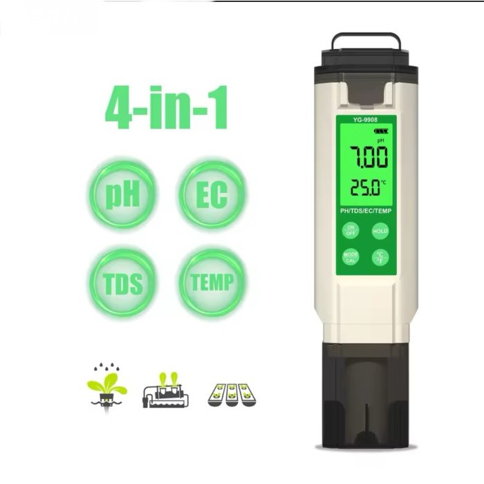 Jual YG9908 Alat Ukur PH TDS EC Suhu Tester Meter Air YG-9908 ...