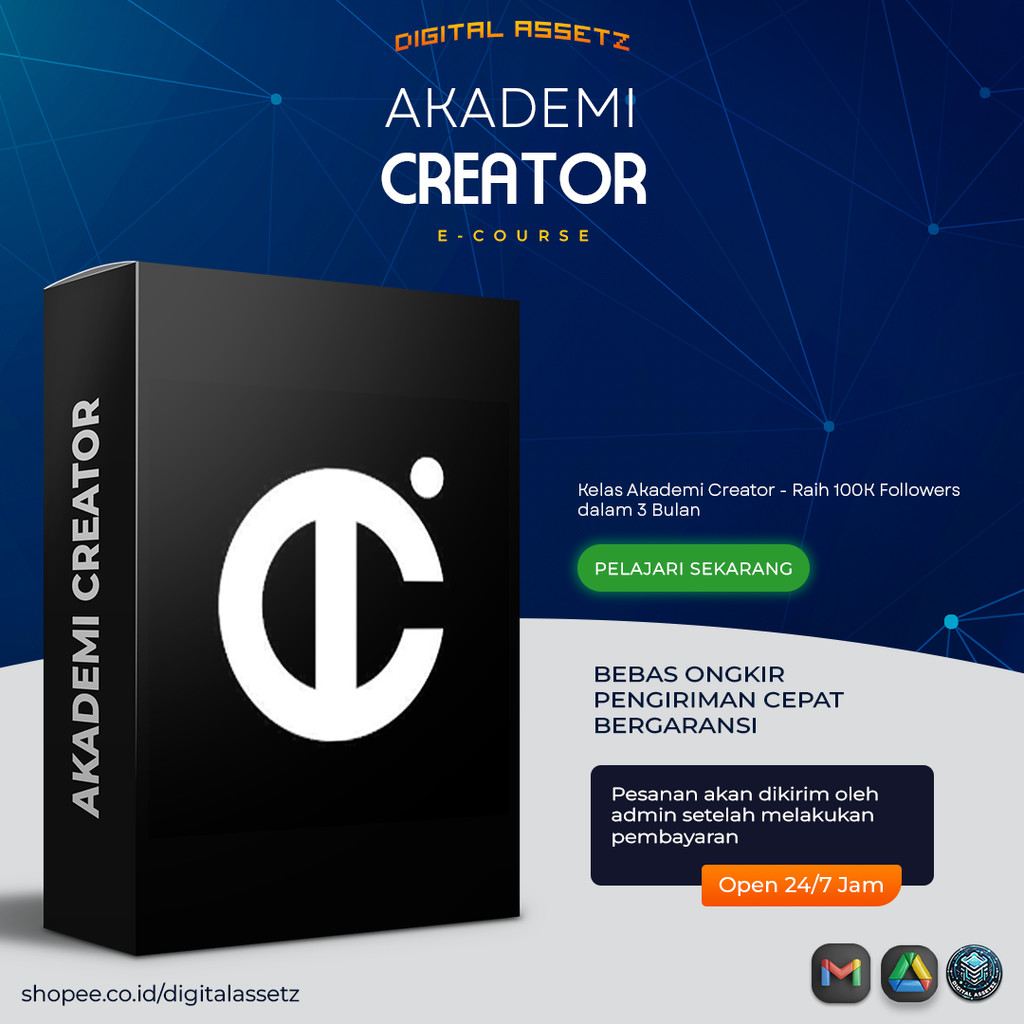 Jual [EC350] Akademi Creator : Raih 100k Followers Dalam 3 Bulan Tanpa Iklan! - E-course Best ...