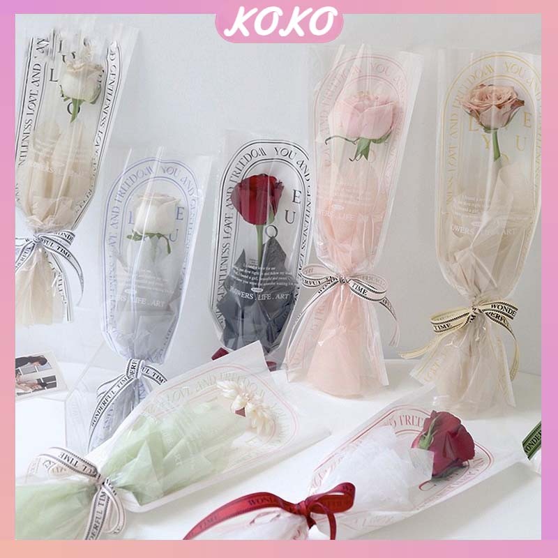 Jual [1 PACK 20 LEMBAR] PLASTIK FLOWER STRAIGHT BAG LOVE PLASTIK BUNGA ...