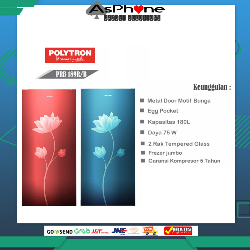 Jual kulkas polytron 1 pintu 180 liter tipe 189 bergaransi resmi 5 ...