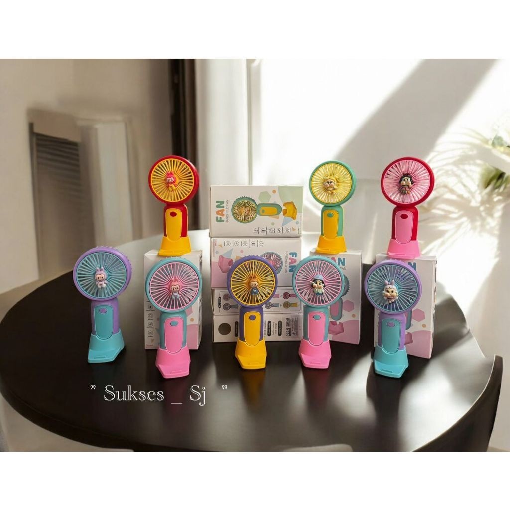 Jual ( AJ ) Kipas Mini Labubu Dan Baby Cray / Kipas Angin Mini Fan ...