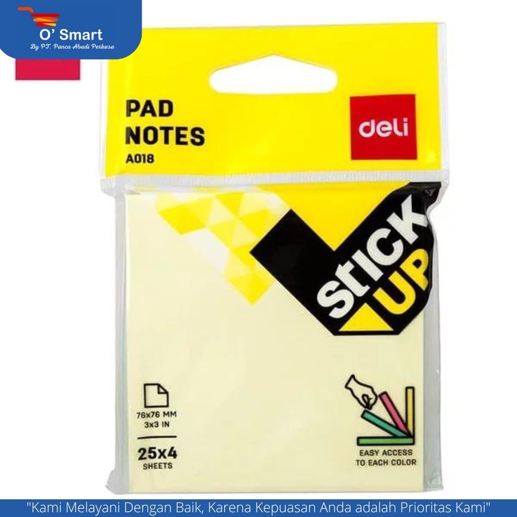 Jual DELI Sticky Notes 76*76mm 100sheets Pad Notes EA01802 | Shopee ...
