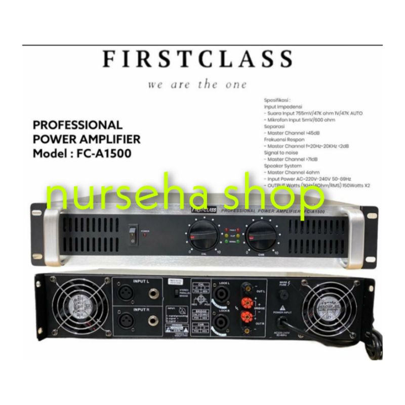 Jual Power Firstclass FC A1500 power amplifier original garansi resmi 1 tahun | Shopee Indonesia