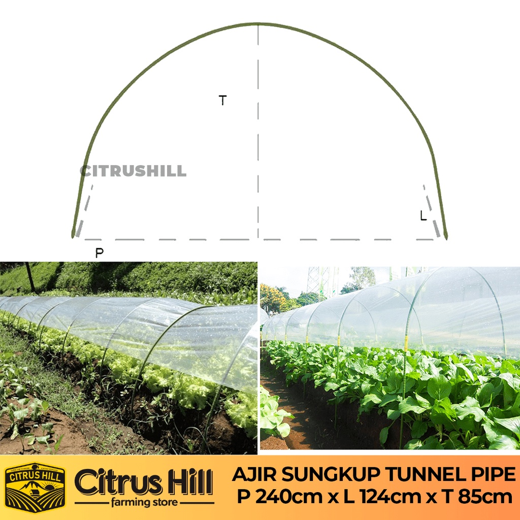 Jual Tunnel Pipe 11 mm x 240 cm Takiron Alat Sungkup Tanaman Ajir ...