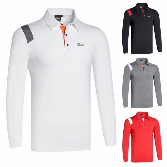 Jual Baju kaos golf long sleeve golf men polo branded basic | Shopee ...