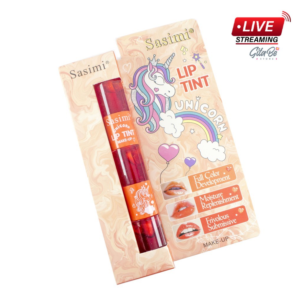Jual [LIVE NOW] 3 Warna | Liptint 3in1 Sasimi / Lip tint / Liptin ...