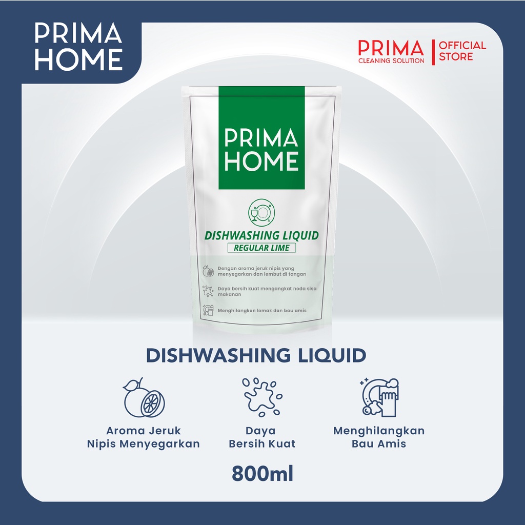 Jual PRIMA Home Dishwashing Liquid 800ml - Regular | Shopee Indonesia