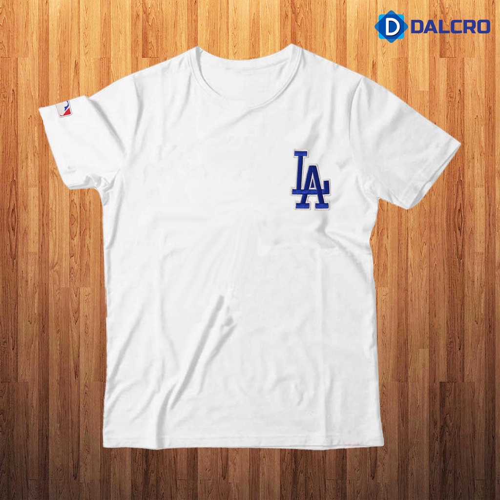 Jual . Kaos Pria MLB LA Dodgers dengan Logo LA dan MBL Bordir, Kaus ...