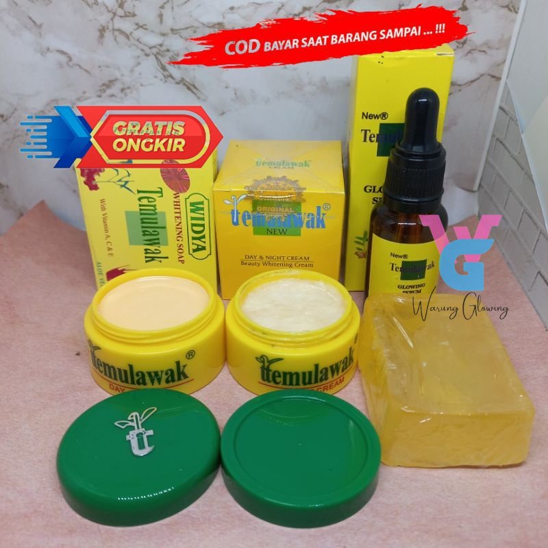 Jual CREAM TEMULAWAK ORIGINAL 4IN1 (SERUM SABUN CREAM TEMULAWAK SIANG ...