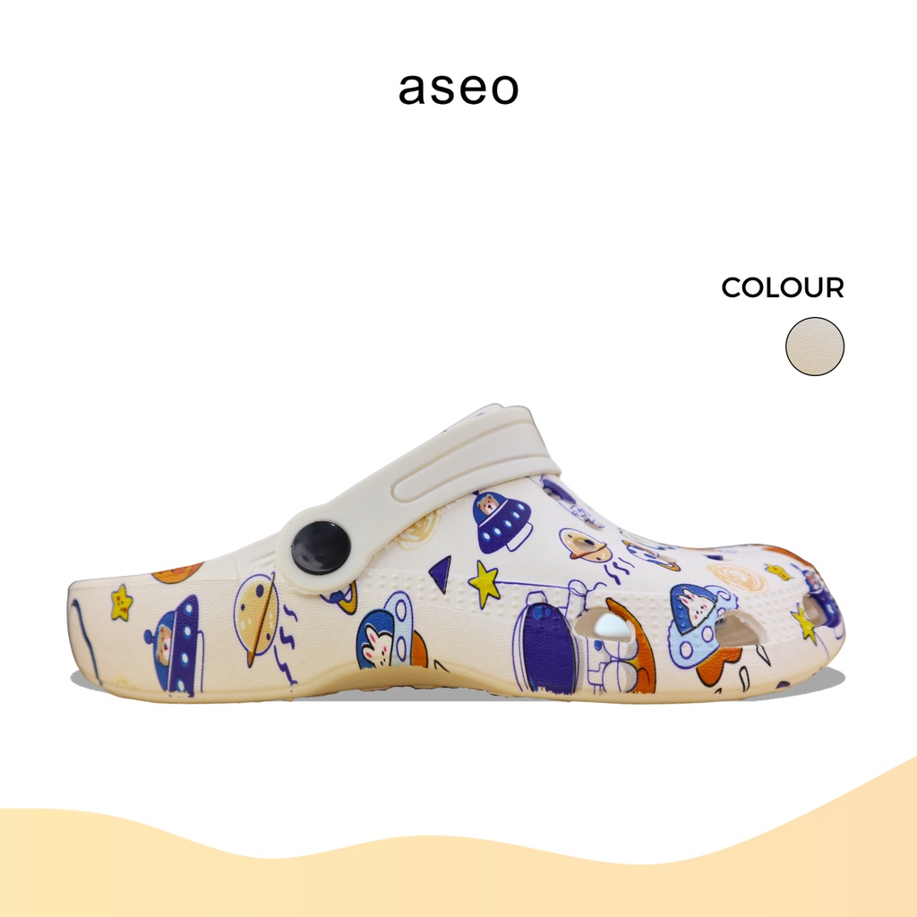 Jual Aseo Sandal Wanita Baim Astronaut Terbaru Slip on Kodok Import ...