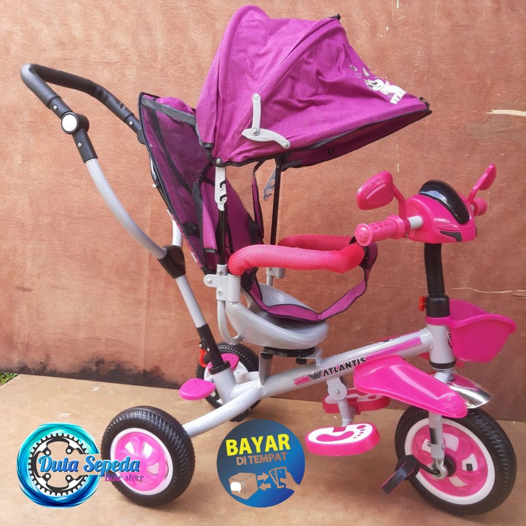 Jual sepeda stroller anak roda tiga 3 usia bayi 1 - 2 tahun | Shopee ...