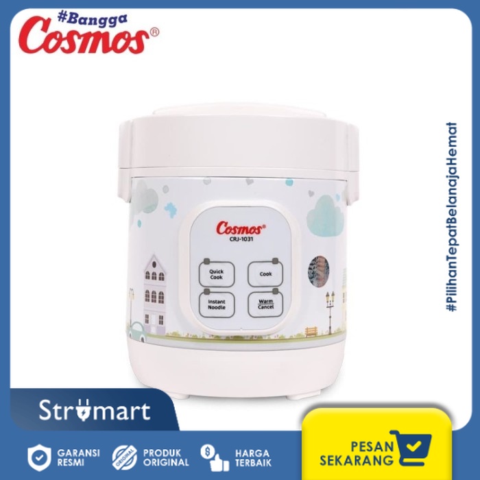 Jual COSMOS CRJ-1031 RICE COOKER MINI TRAVEL 4IN1 0.3 LITER 180W ...