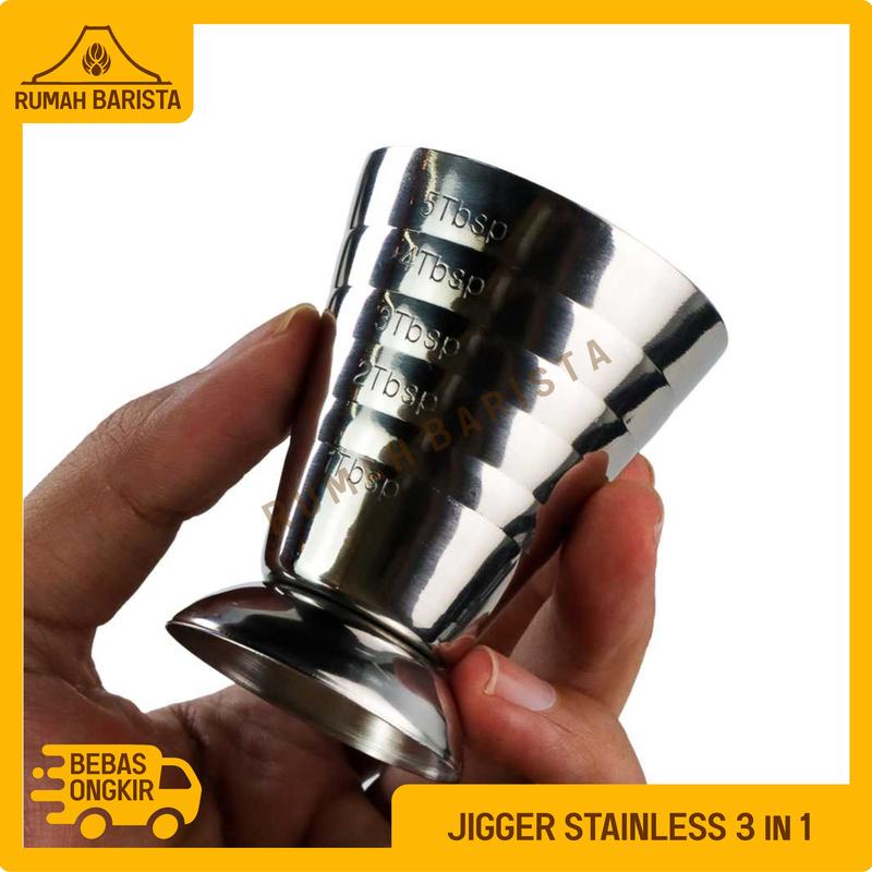Jual Jigger Gelas Ukur 3in1 Stainless Steel - Gelas Takar Barista ...