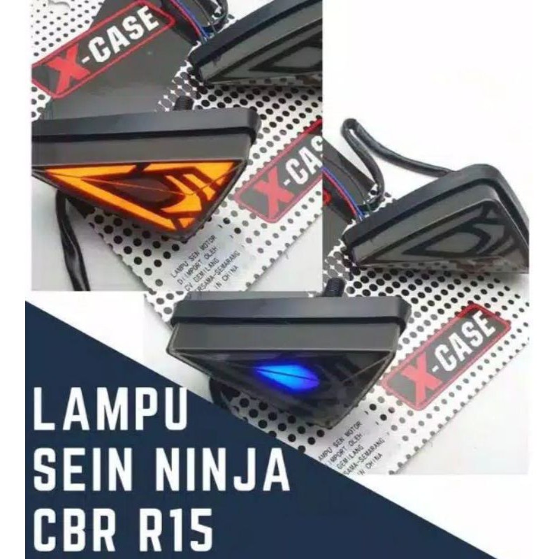 Jual Sen Tempel Lampu Sen Led Segitiga 2 Mode Universal R15,Cbr150r,Gsx,Ninja,R25 & Motor Lain ...