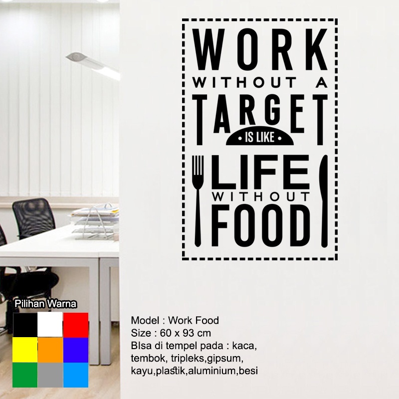 Jual Stiker Dinding Katakata Motivasi Kerja Kantor Quotes Cutting ...