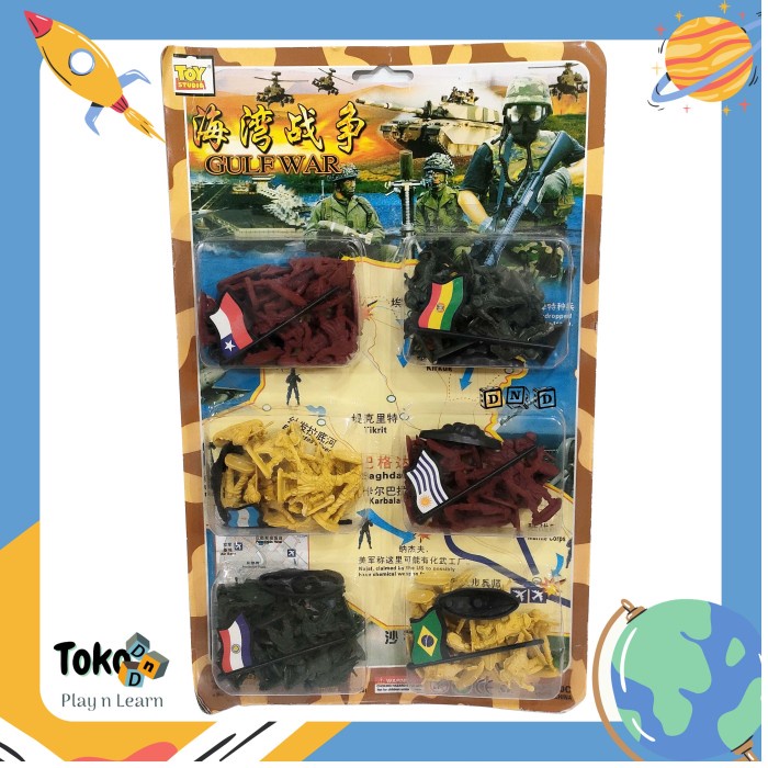 Jual Mainan Anak Figure Set Tentara Mini Gulf War Soldier Perang ...