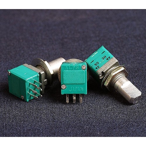 Jual ALPS RK097 50kAx2 stereo potentiometer potensio (center click ...