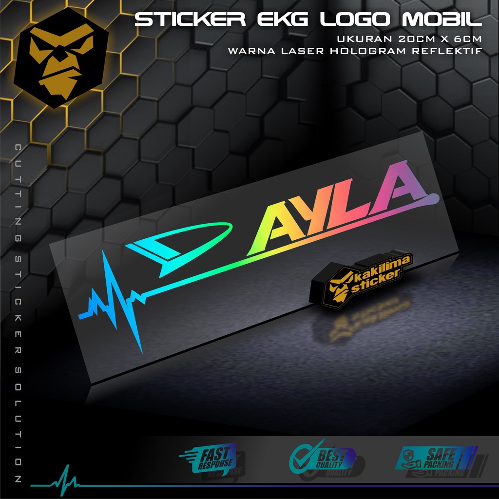 Jual Sticker EKG Logo Mobil Daihatsu Ayla, Ceria, Espass, Feroza, Gran ...