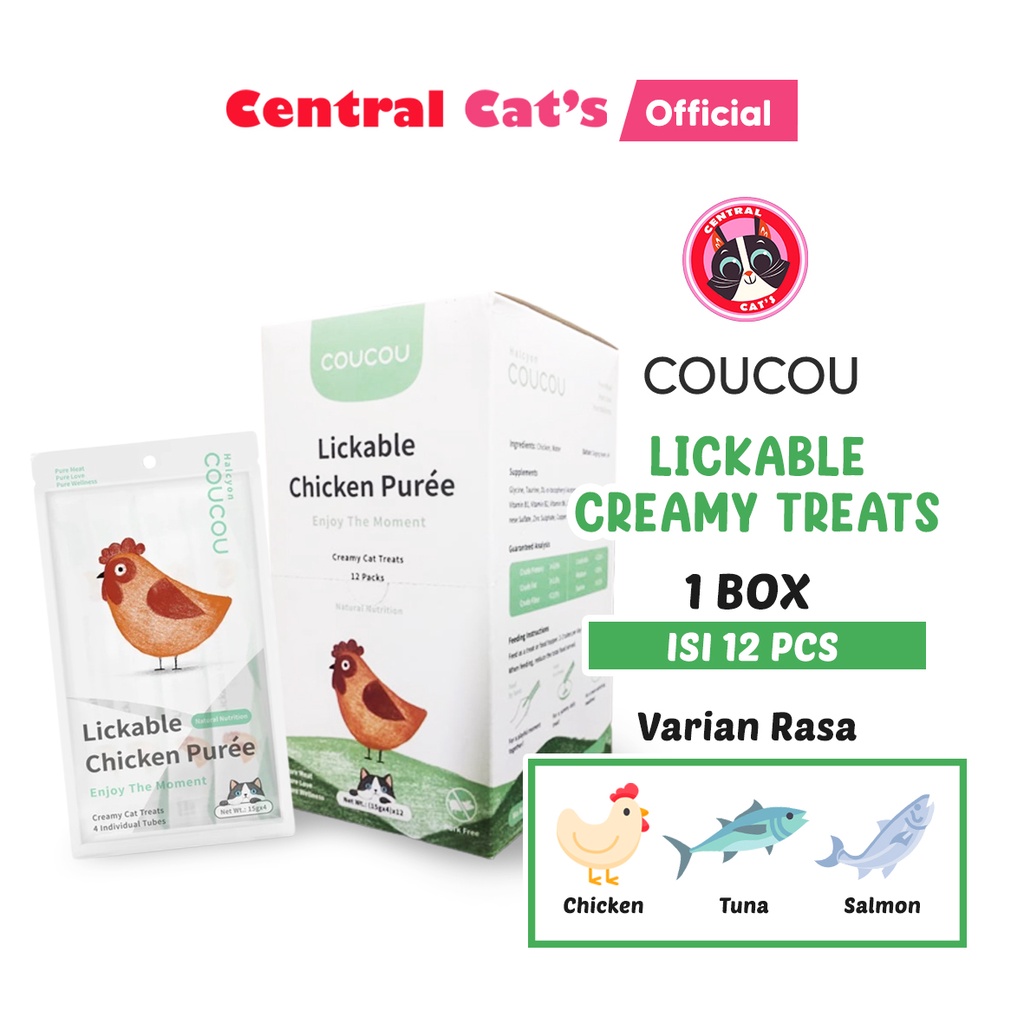 Jual Coucou Creamy Treats Snack Kucing Box | Shopee Indonesia