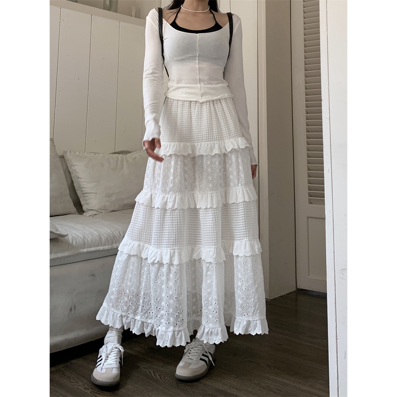 Jual Modis Rok putih untuk wanita di musim gugur dan musim dingin rok A ...