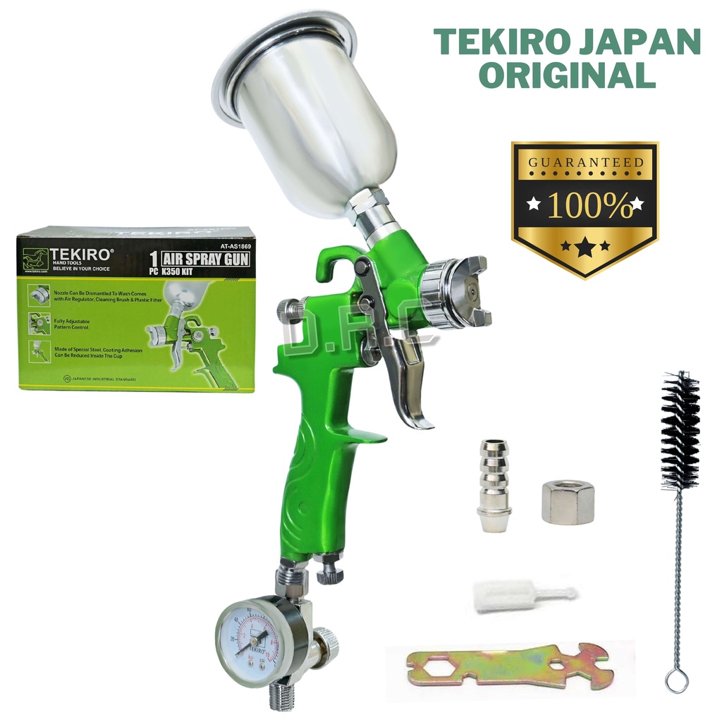 Jual Spray Gun Tekiro Japan K350 HVLP 0.8mm Original | Shopee Indonesia