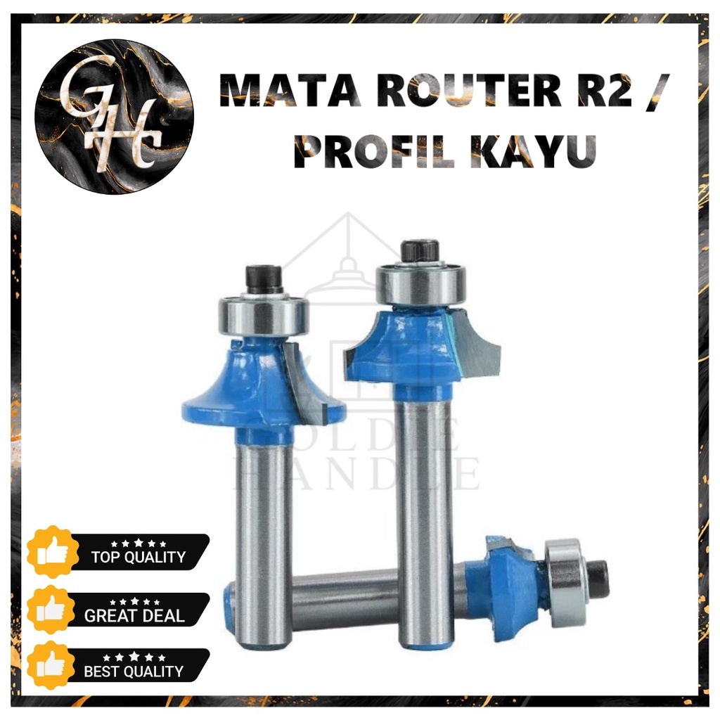 Jual Mata Router R2 Mata Router Edging Mata Profil kayu Trimmer 1/4" x ...