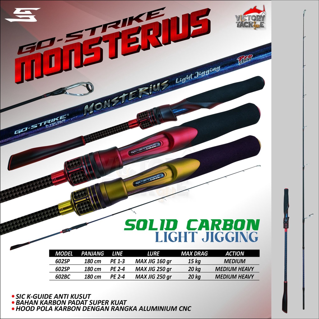 Jual EXTRA BONUS | VERSUS GO-STRIKE MONSTERIUS LIGHT JIGGING | JORAN ...
