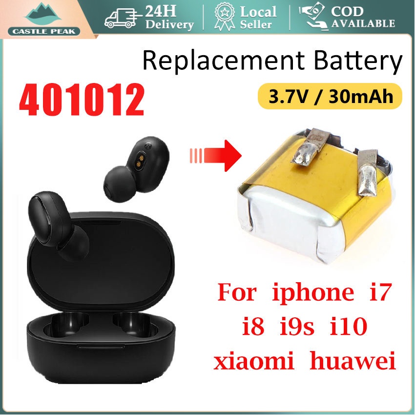 Jual 30mAh 3.7V Rechargeable Lithium Polimer LP 401012 Baterai Untuk ...