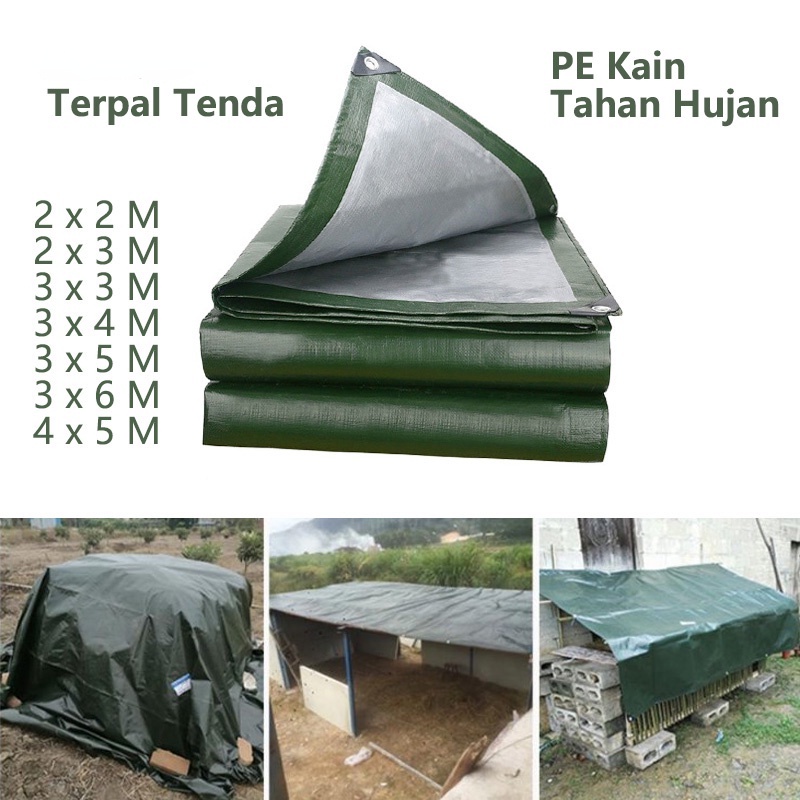 Jual Terpal Tenda Anti-UV PE Kain Tahan Hujan 2x3m Taman Luar Ruangan ...