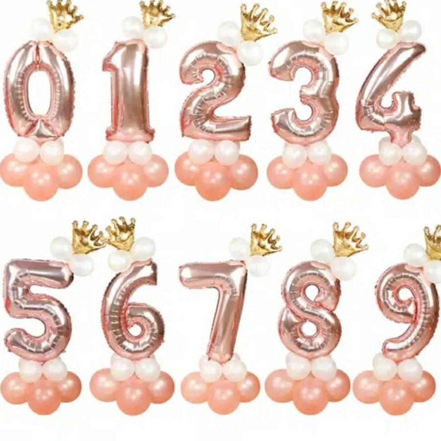 Jual Hiasan Pesta Balon Foil Ukuran 40cm Balon Huruf Dan Angka Balon