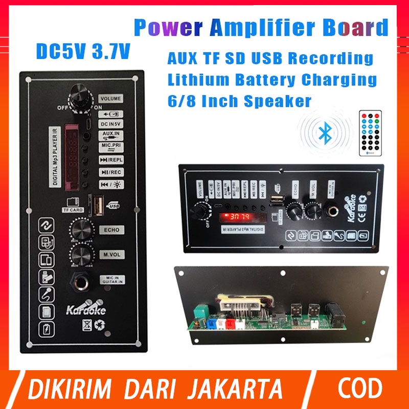 Jual DC5V 3.7V Power Amplifier Board Support Bluetooth AUX TF-Card U ...