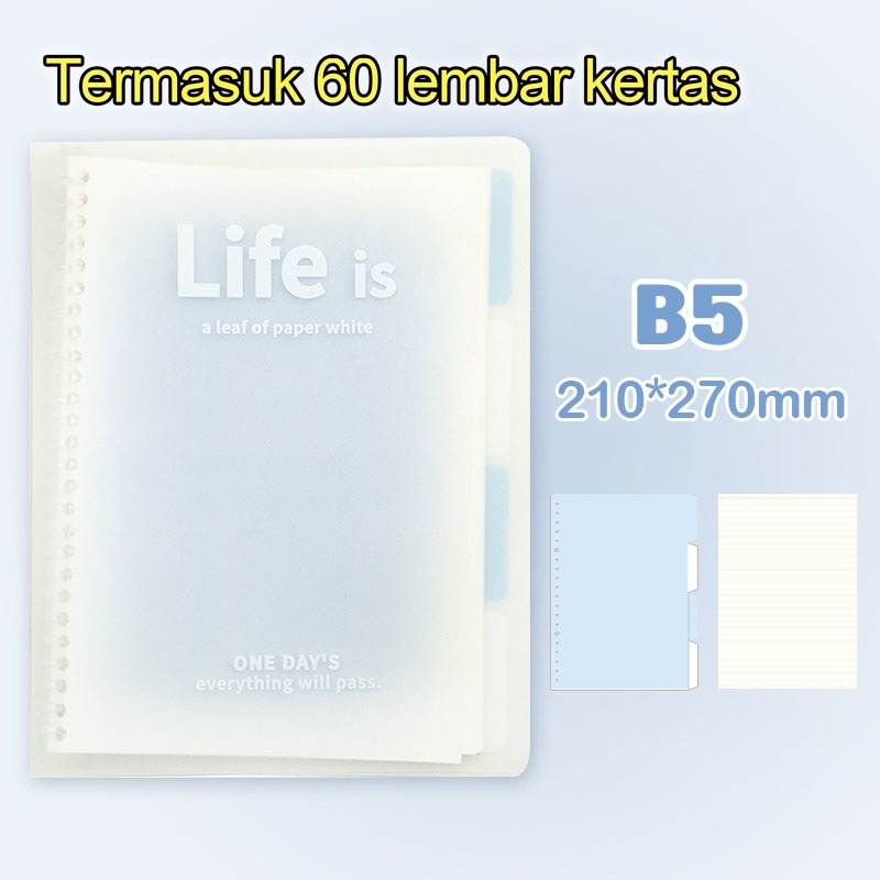Jual Winzige Buku Binder B5 A5 Buku Loose Leaf Notebook Aesthetic ...