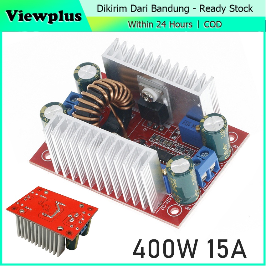 Jual 400W High Power Modul DC-DC Step Up Boost Converter 15A 400W CC-CV Boost Converter Step Up ...